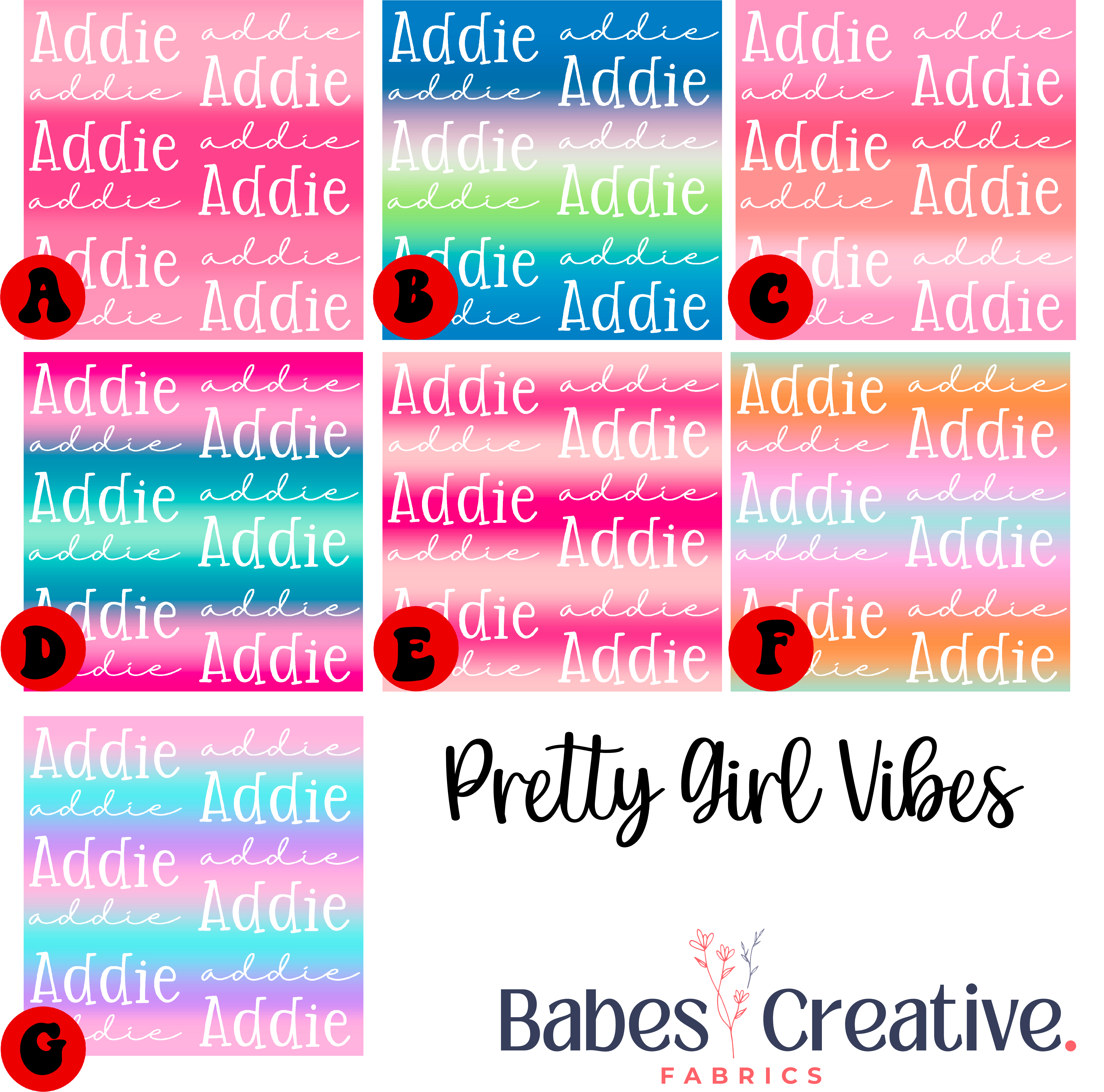 Pretty Girl Vibes (OMBNF01) – Sweet Bee Fabric